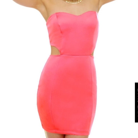 Tobi | Dresses | Sexy Mystic Neon Pink Bodycon Dress | Poshmark